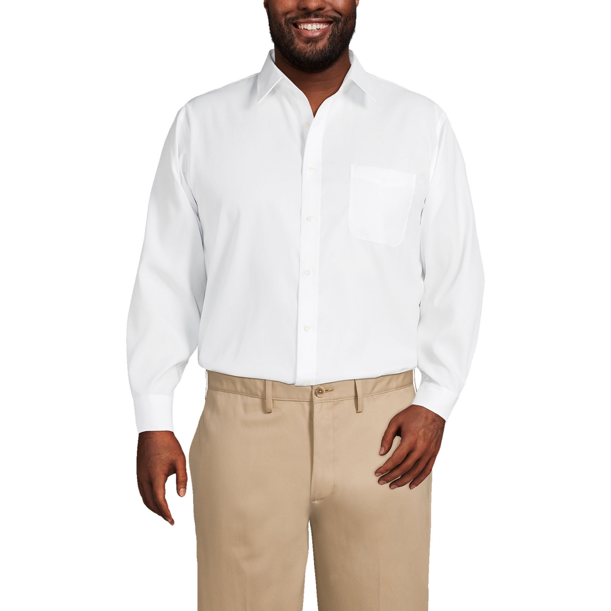 Click here for Lands End Mens Traditional Fit Solid No Iron Supim... prices