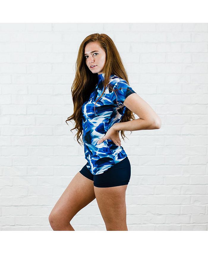 Calypsa Women's Half-Zip Adele Swim Top - Macy's