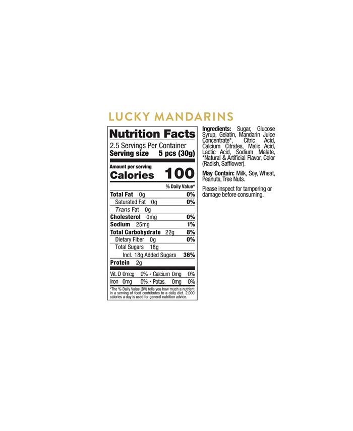 Sugarfina Lunar New Year Lucky Mandarins Candy Small Cube, Pack of 3 ...