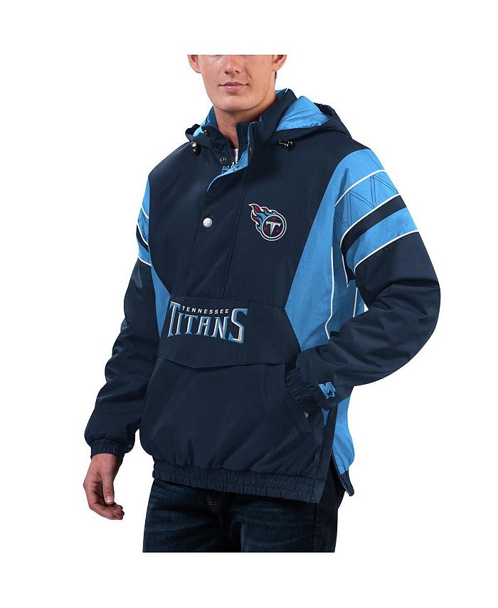 Starter Men's Navy, Blue Tennessee Titans Home Team Half-Zip Hoodie ...