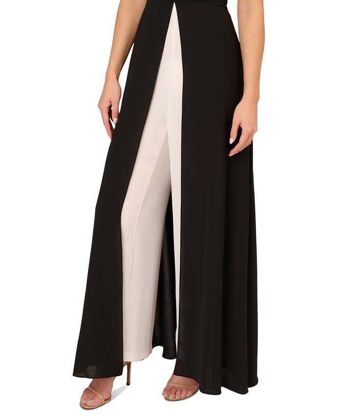 Adrianna Papell Women's Off-The-Shoulder Overlay Jumpsuit - Macy's