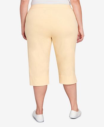 Alfred Dunner Plus Size Classic Allure Stretch Clamdigger Capri Pant - Macy's
