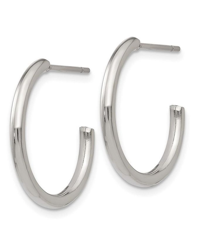 Chisel Stainless Steel Polished J Hoop Earrings - Macy's