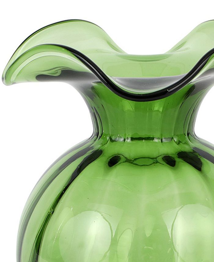 VIETRI Hibiscus Glass Medium Fluted Vase - Macy's
