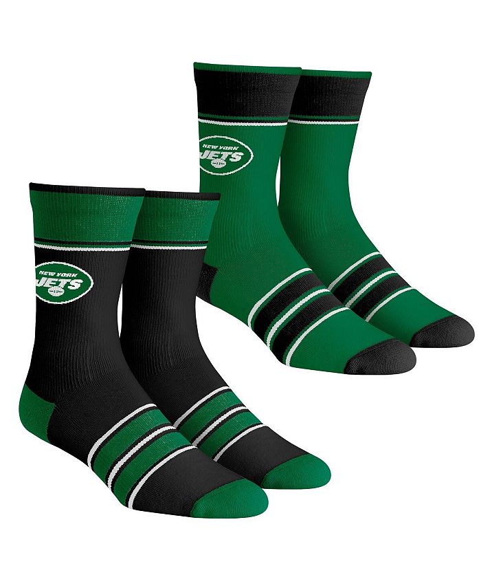 Rock 'Em Men's and Women's Socks New York Jets Multi-Stripe 2-Pack Team ...