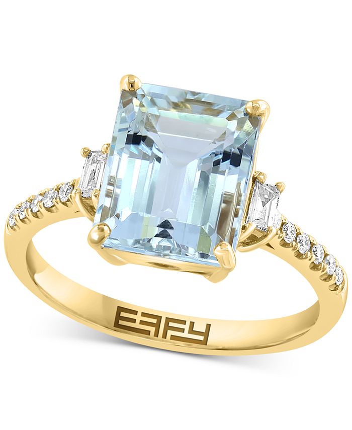 EFFY Collection EFFY® Aquamarine (3-1/2 ct. t.w.) & Diamond (1/6 ct. t ...