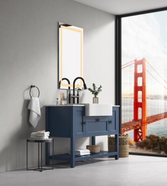 LED Bathroom Wall Mirror with Anti-Fog and Dimmer - Macy's