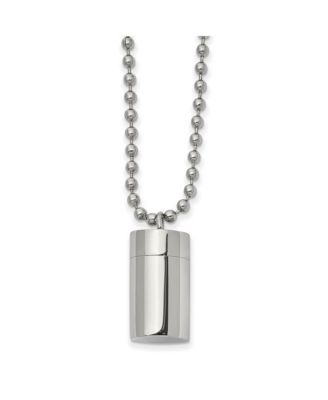 Chisel Polished Capsule that Opens on a Ball Chain Necklace - Macy's