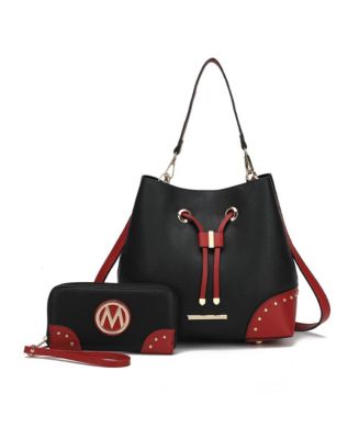 MKF Collection Candice Color Block Bucket Bag with Wallet by Mia K - Macy's