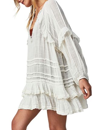 Free People Women's Tamasi Ruffle-Trim V-Neck Tunic - Macy's