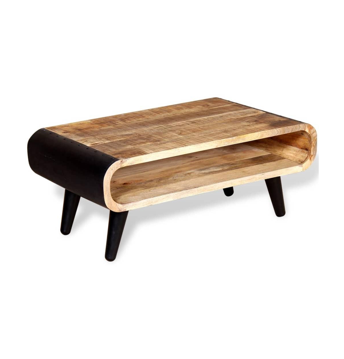 Click here for Coffee Table Rough Mango Wood 35.4x21.7x15.4 - Bro... prices