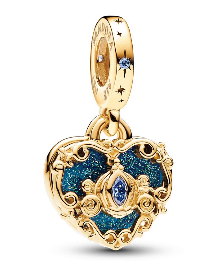 Pandora 14K Gold-Plated Disney Cinderella Heart Charm - Macy's