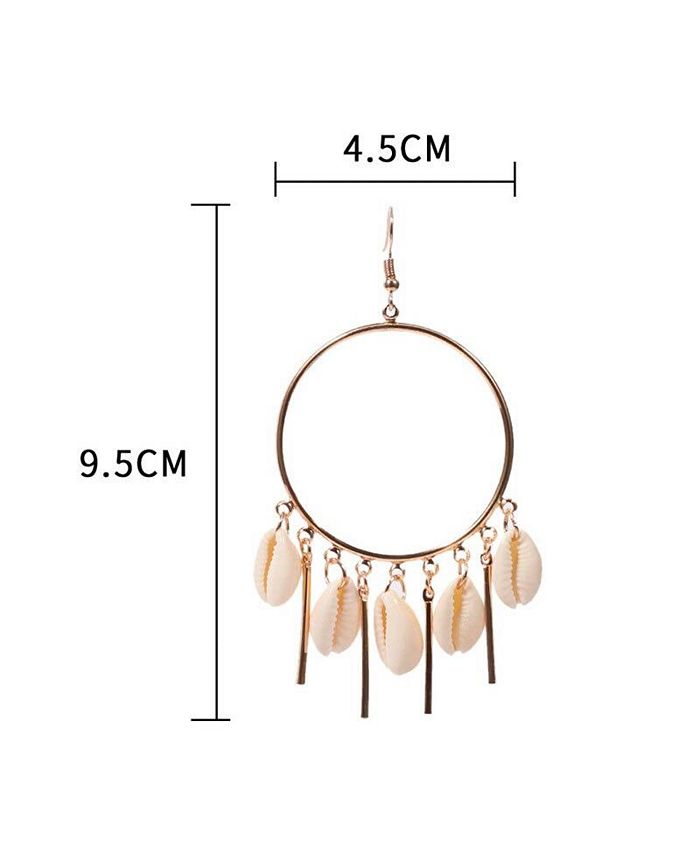 Hollywood Sensation Chandelier Hoop Earrings with Puka Seashells - Macy's