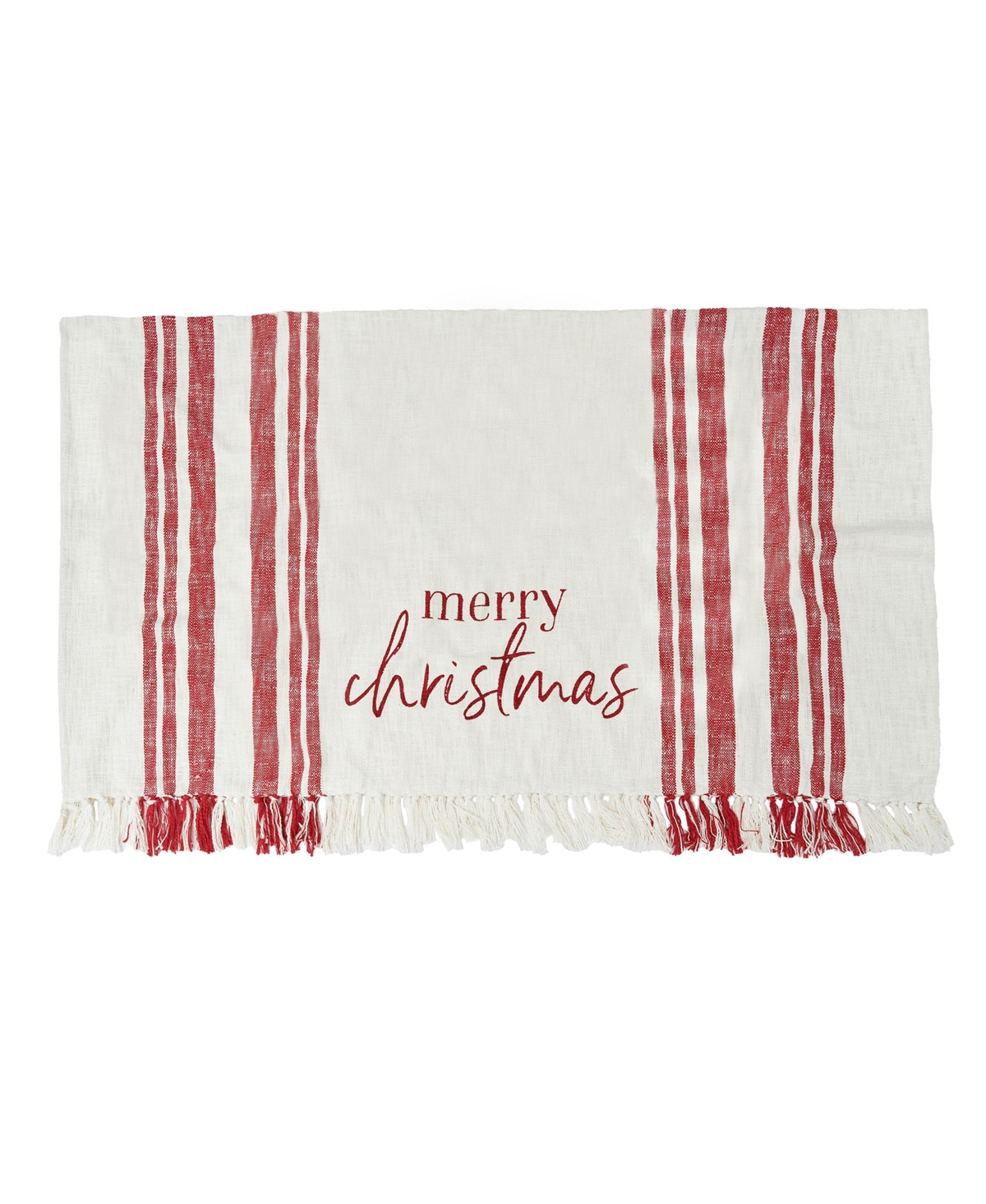 Click here for Morgan Merry Woven Throw Blanket - White prices
