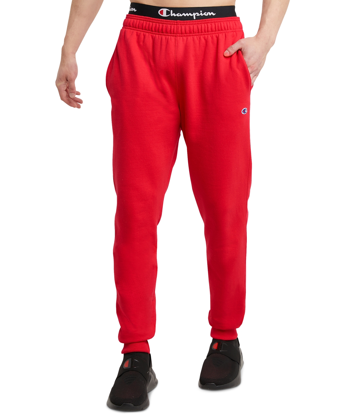 Champion Mens Powerblend Fleece Joggers - Scarlet