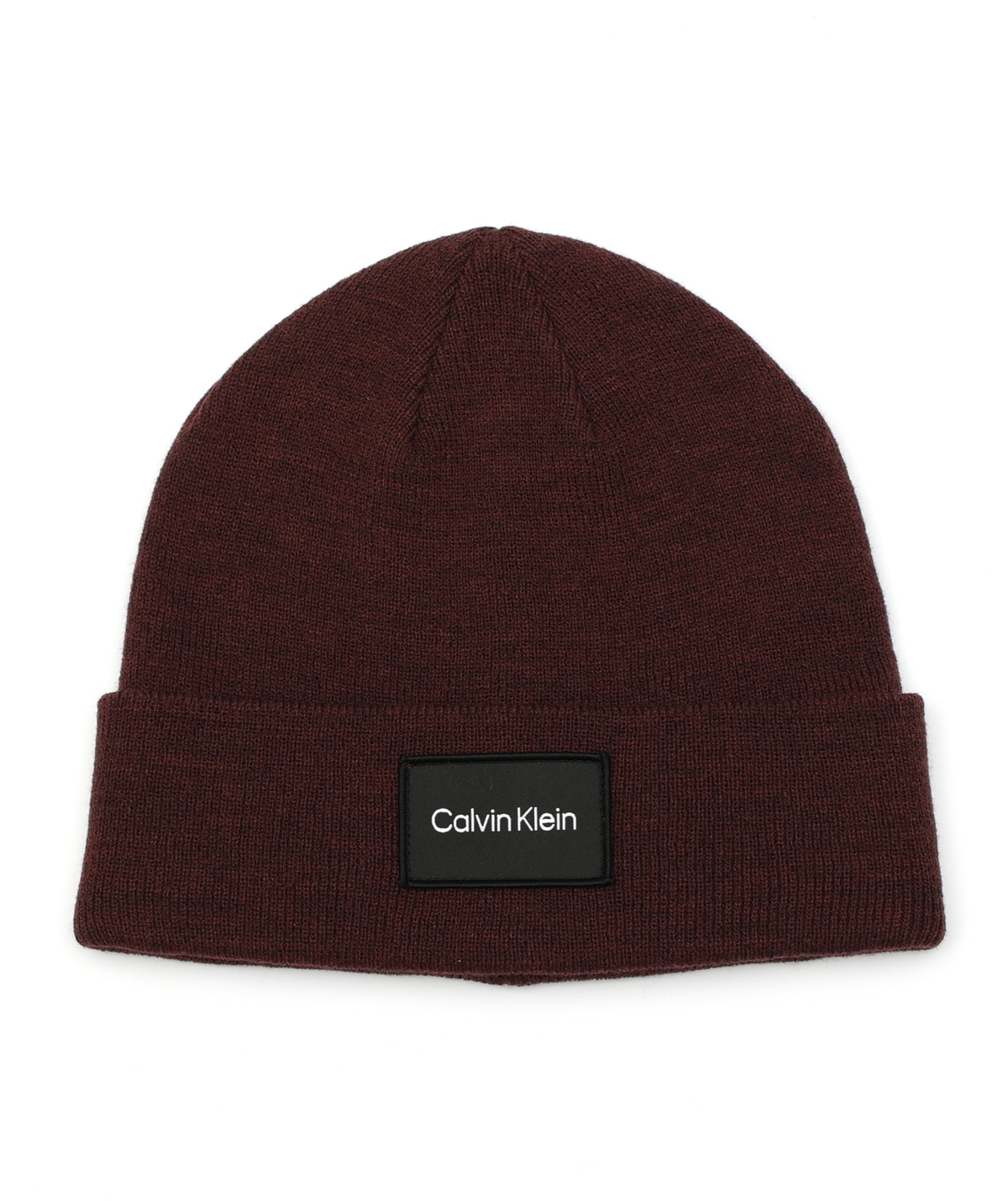 Click here for Calvin Klein Mens Woven Logo Patch Beanie - Tawny... prices