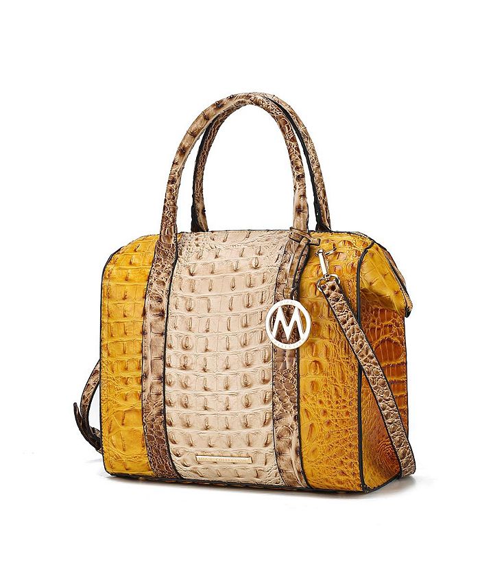 MKF Collection Ember Faux Crocodile-Embossed Satchel by Mia K - Macy's