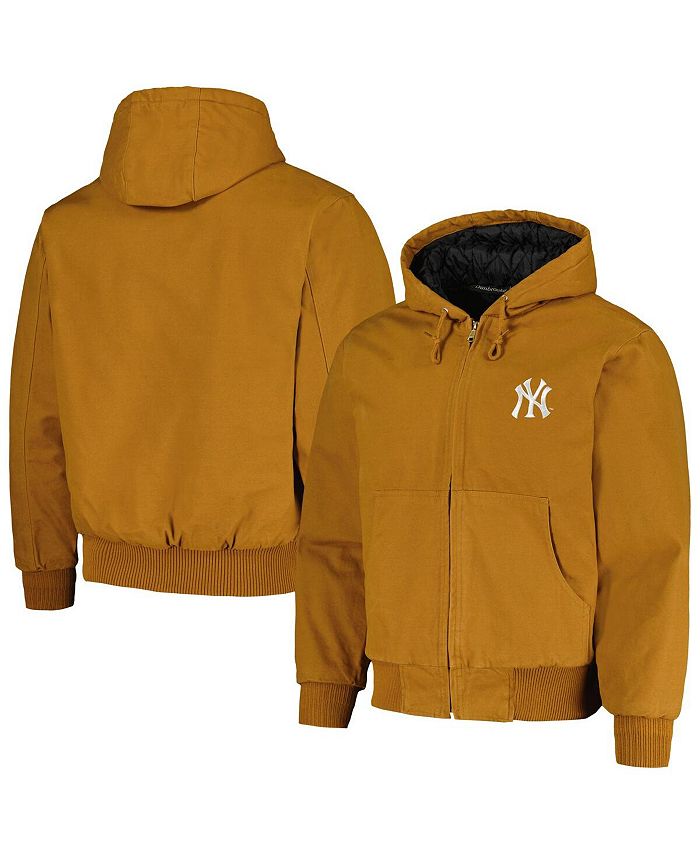 Dunbrooke Men's Brown New York Yankees Dakota Work Full-Zip Hoodie ...