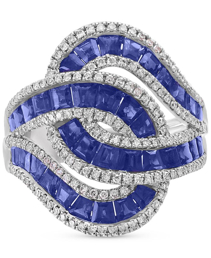 EFFY Collection EFFY® Sapphire (3-1/3 ct. t.w.) & Diamond (1/2 ct. t.w ...