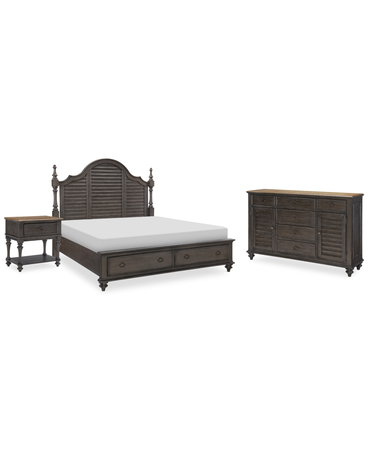 Click here for Mandeville 3pc Bedroom Set (Louvered California Ki... prices