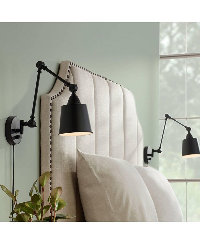 360 Lighting Mendes Modern Industrial Swing Arm Adjustable Wall Mounted ...