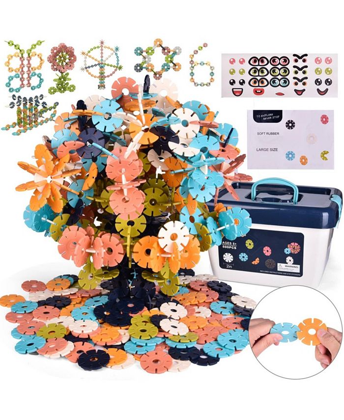 Fun Little Toys Interlocking Snowflake Toy Set of 500 Pieces - Macy's