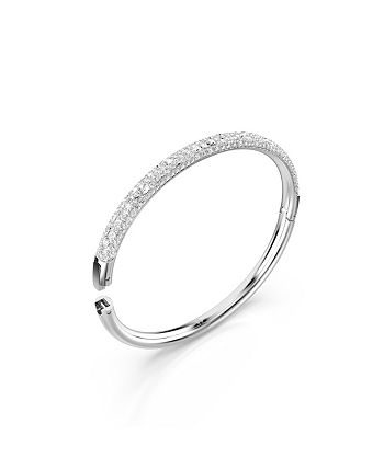 Swarovski Snow Pave, White, Rhodium Plated or Rose Gold-Tone Meteora ...
