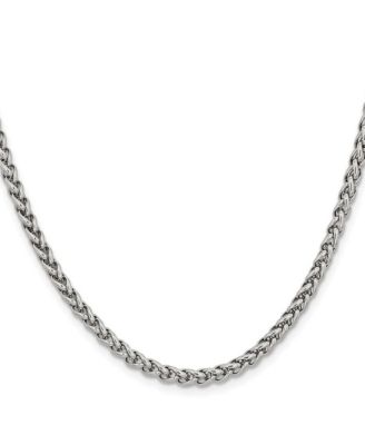 Chisel Stainless Steel 4mm Wheat Chain Necklace - Macy's