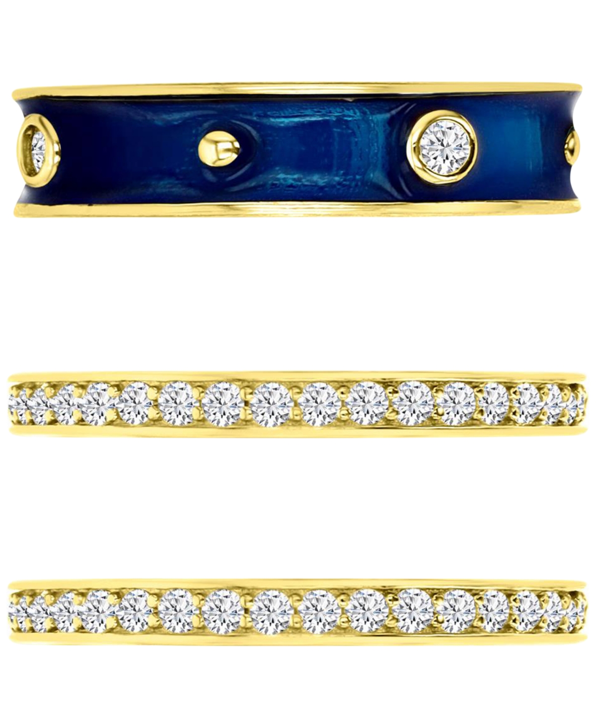 Click here for 3-Pc. Set Cubic Zirconia & Enamel Stack Rings in 1... prices