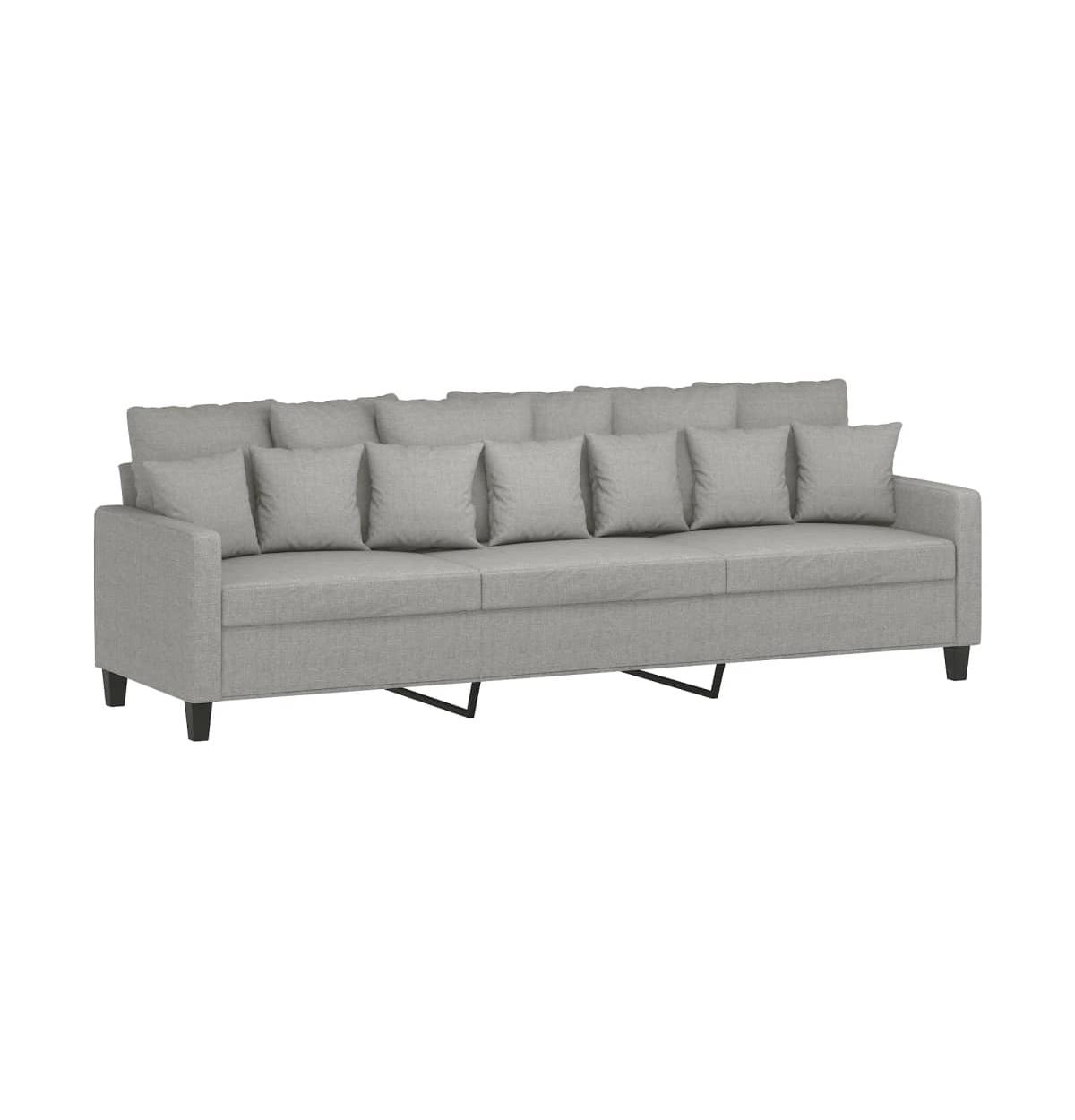 Click here for vidaXL 3-Seater Sofa Light Gray 82.7 Fabric - Gray prices