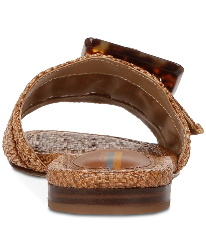 Sam Edelman Women's Bambi Raffia Buckle Slide Sandals - Macy's