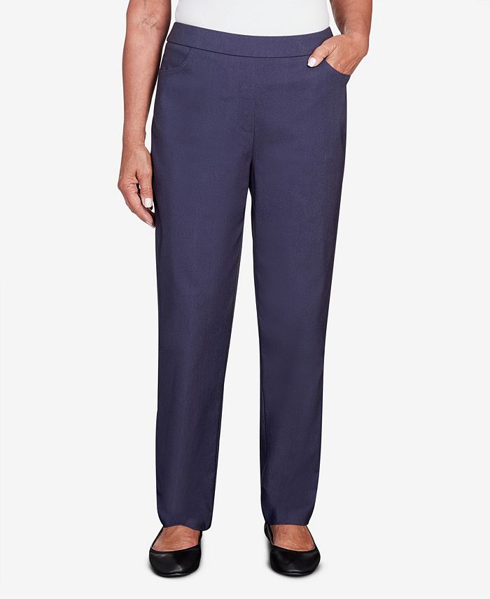 Alfred Dunner Women's A Fresh Start Denim Pull On Average Length Pants ...