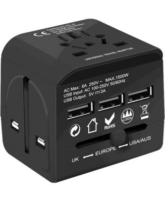 5 Core Travel Adapter International Power Adapter Plug Multi Outlet ...