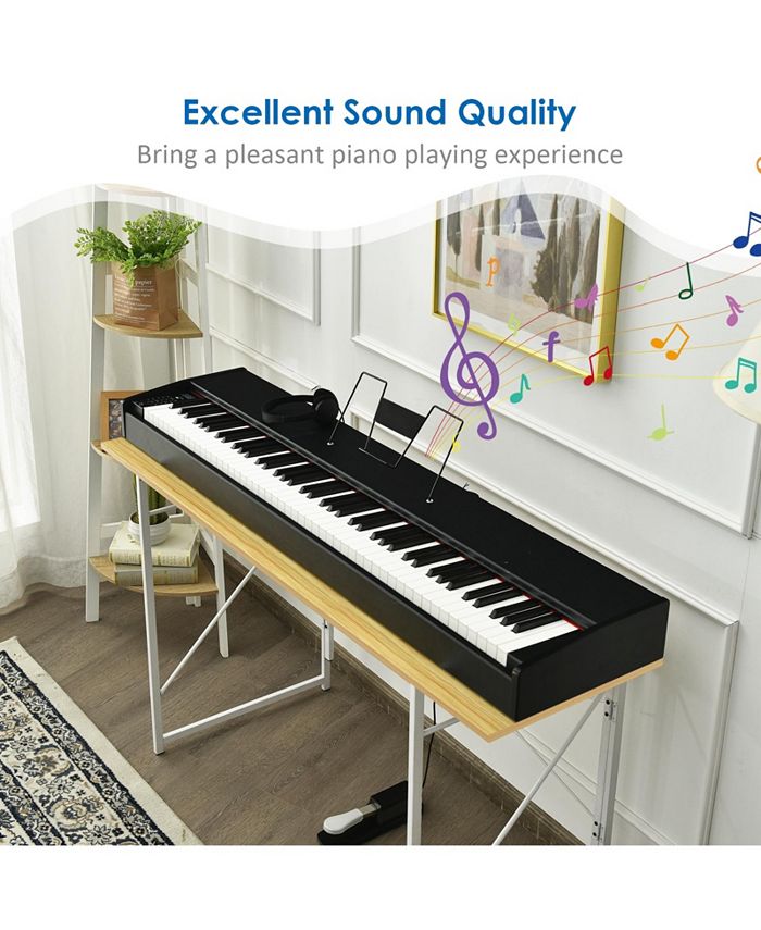SUGIFT 88-Key Full Size Digital Piano Weighted Keyboard with Sustain ...