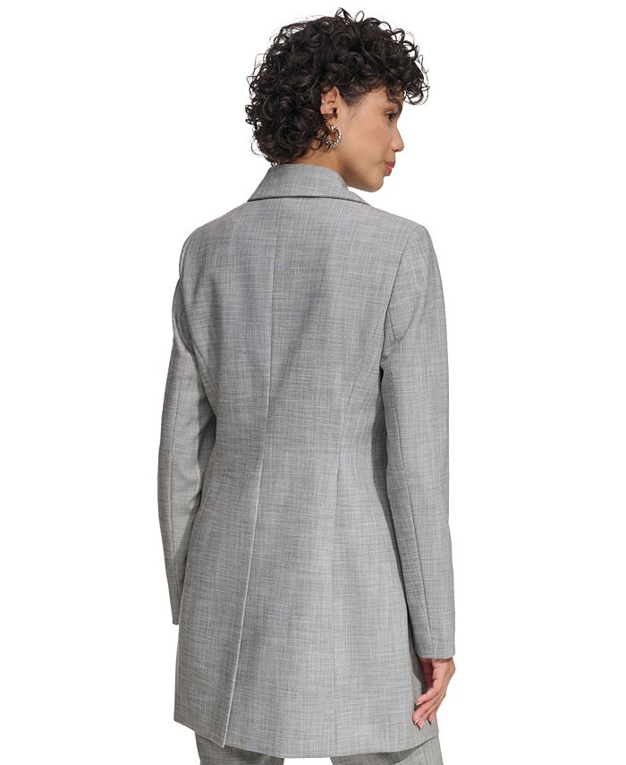 Calvin Klein Women's One-Button Long Blazer - Macy's