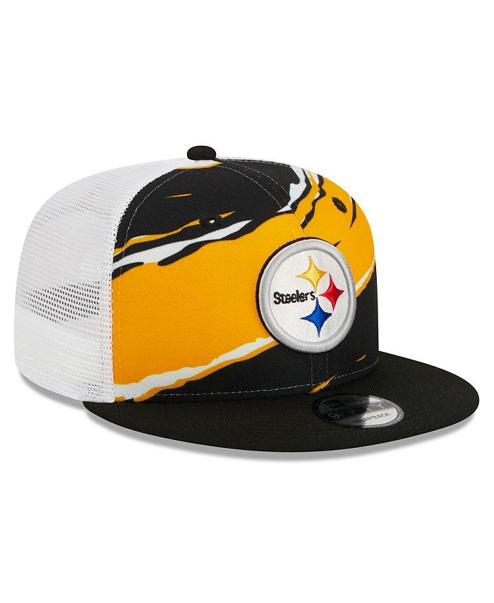 New Era Men's Black Pittsburgh Steelers Tear Trucker 9FIFTY Snapback ...