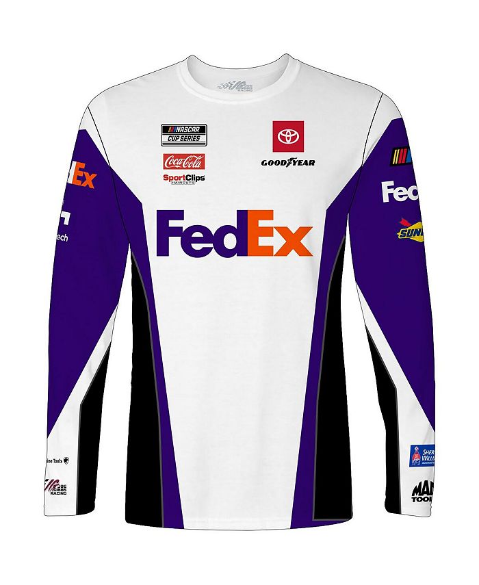 Joe Gibbs Racing Team Collection Men's White Denny Hamlin FedEx ...