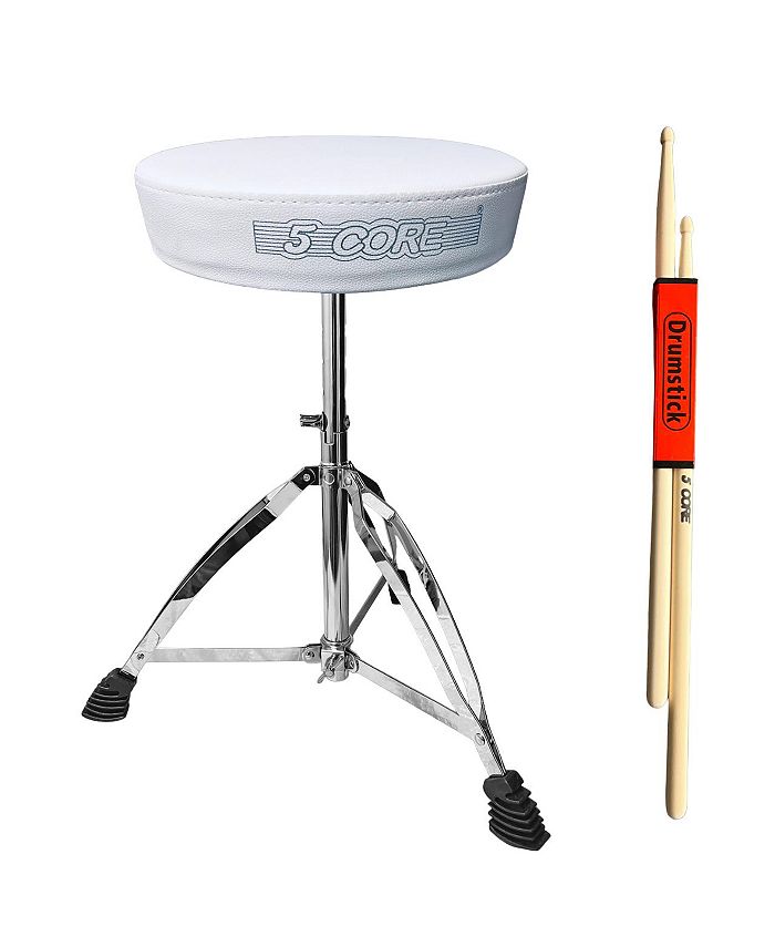 5 Core Drum Throne Height Adjustable Guitar Stool Thick Padded Memory ...