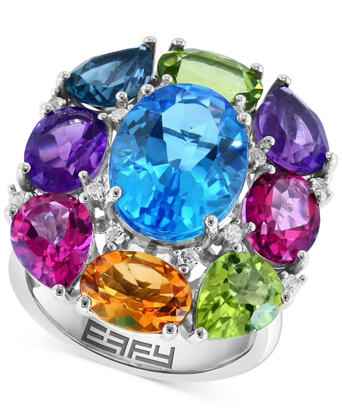 EFFY Collection EFFY® Multi-Gemstone Cluster Statement Ring (16-3/4 ct ...