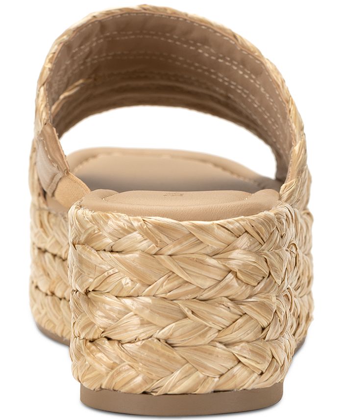 Sun + Stone Women's Olinkaa Woven Slide Espadrille Wedge Sandals ...