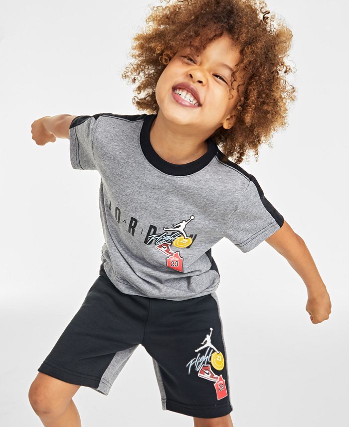 Jordan Little Boys Patch T-shirt and Shorts, 2-Piece Set - Macy's
