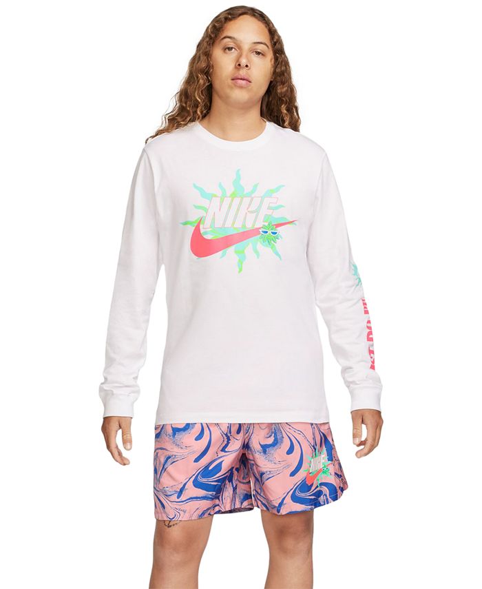 Nike Men's Sportswear Lined Logo Swirl Shorts - Macy's