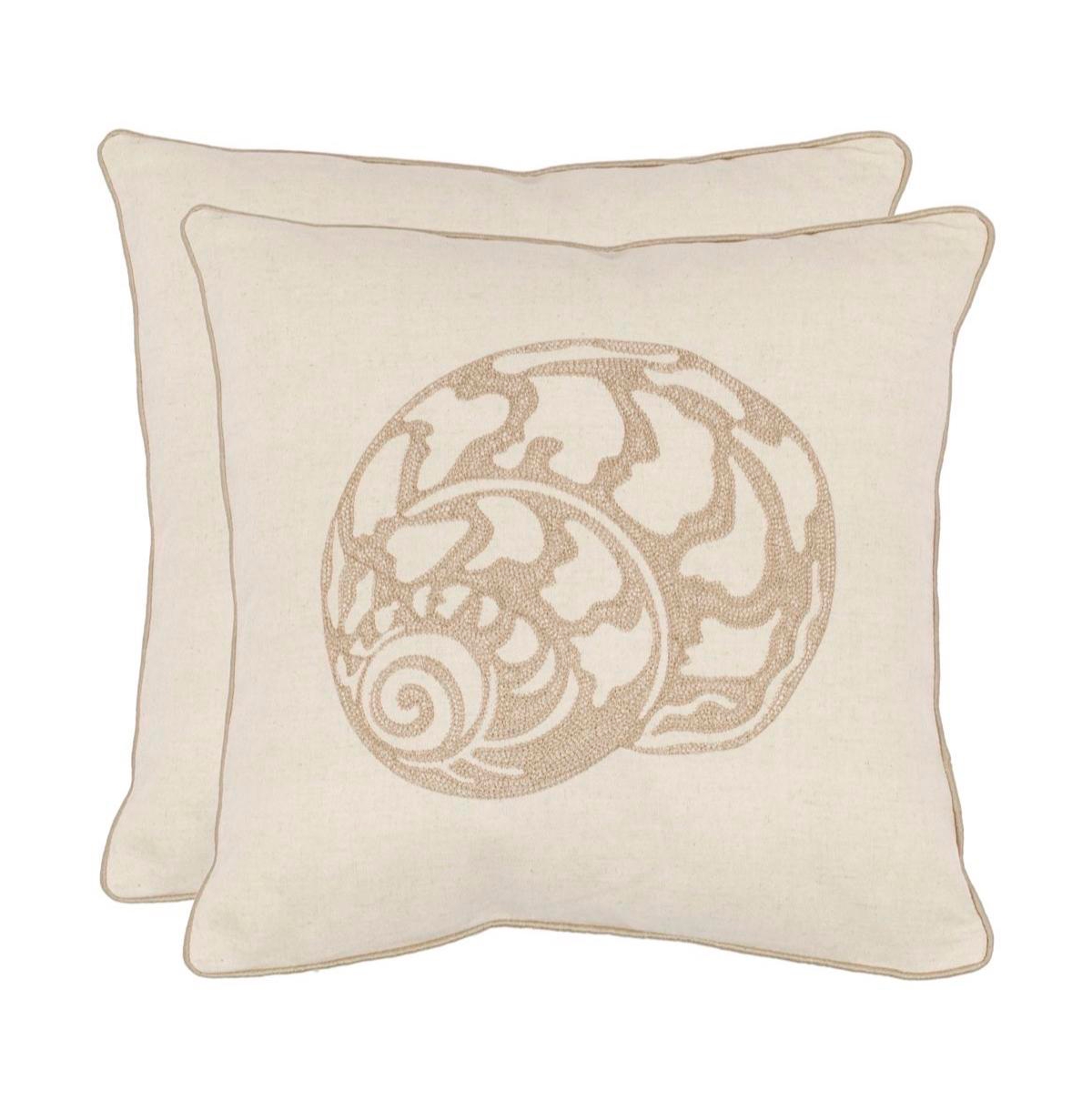 Click here for Safavieh Palmer 18 x 18 Pillow (Set of 2) - Creme prices