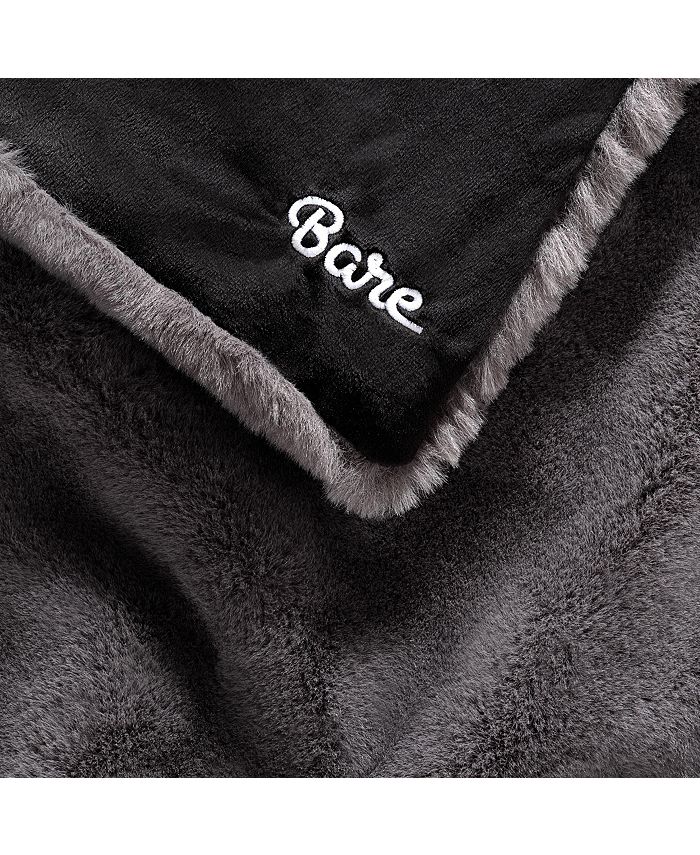 Bare Home Faux Fur Throw Blanket - Macy's