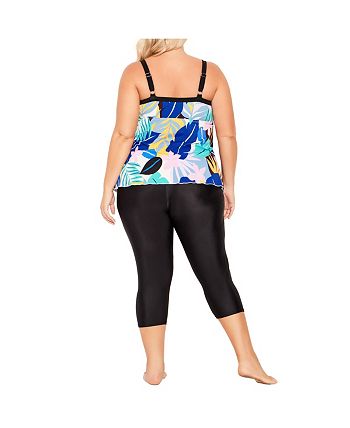 AVENUE Womens Plus size Swim Capri Pant - Macy's