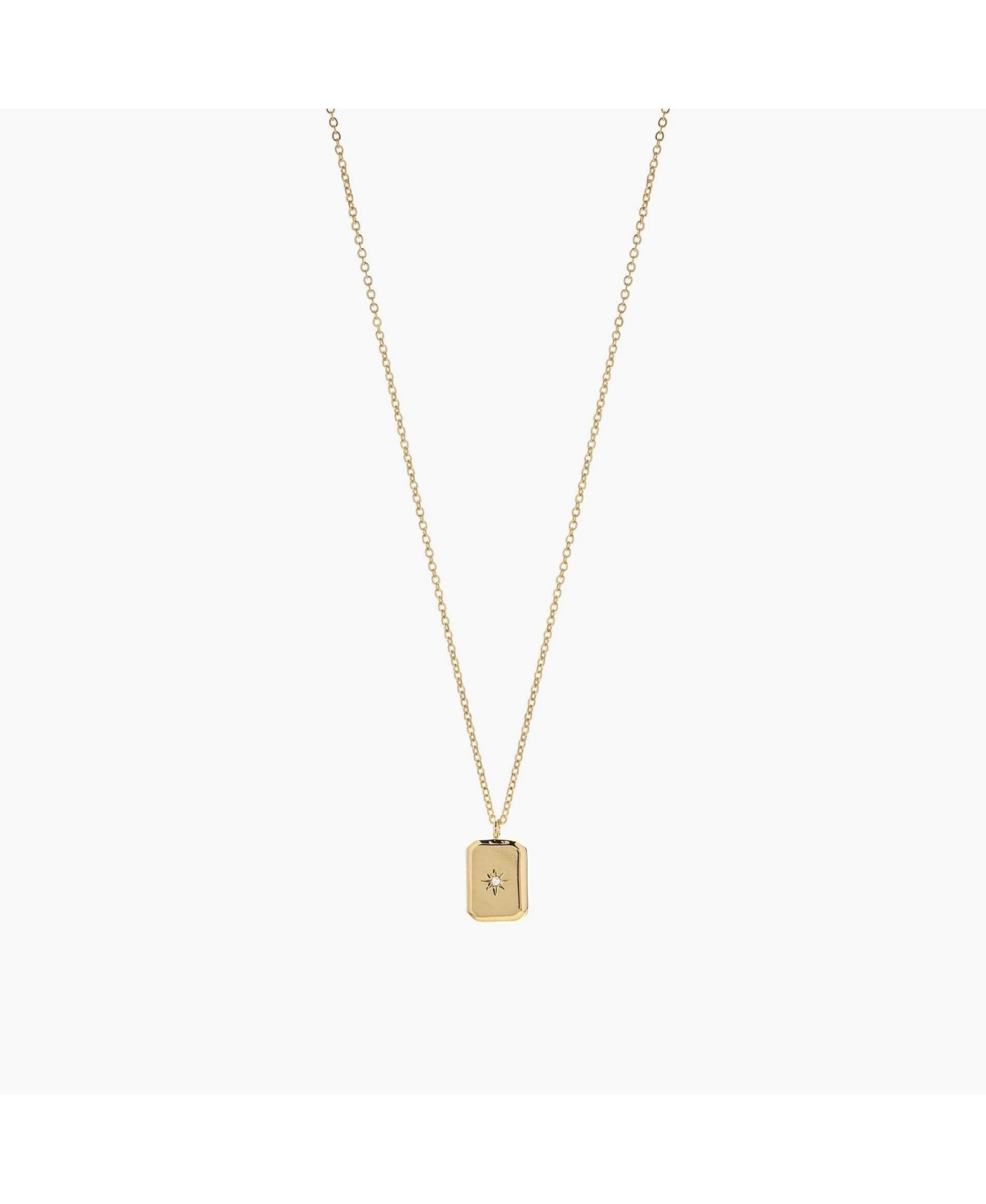 Click here for Sol Rectangular Pendant Necklace - Gold prices