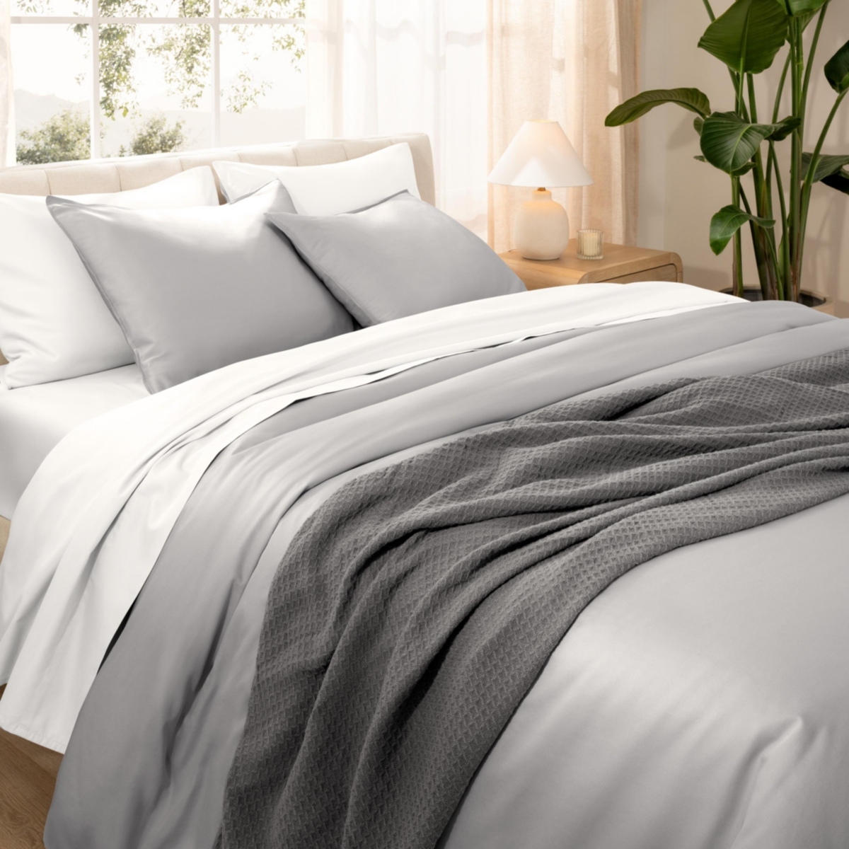 Click here for Bare Home Organic Cotton Sateen Duvet Cover Set Tw... prices
