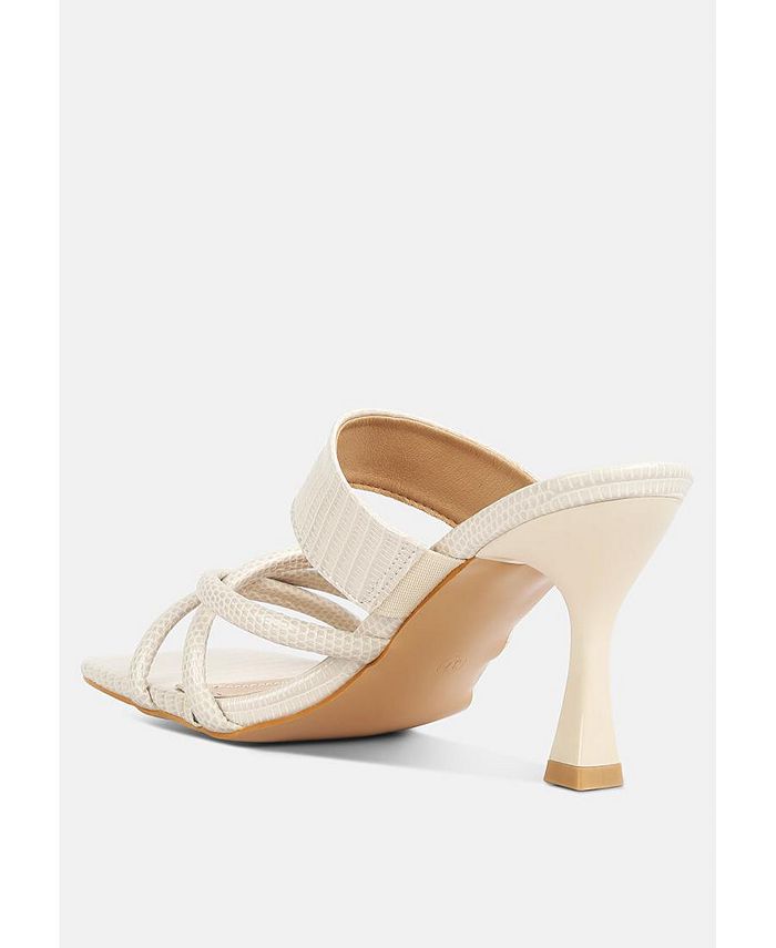 London Rag Women's Chiri Criss Cross Strap Spool Heel Sandals - Macy's