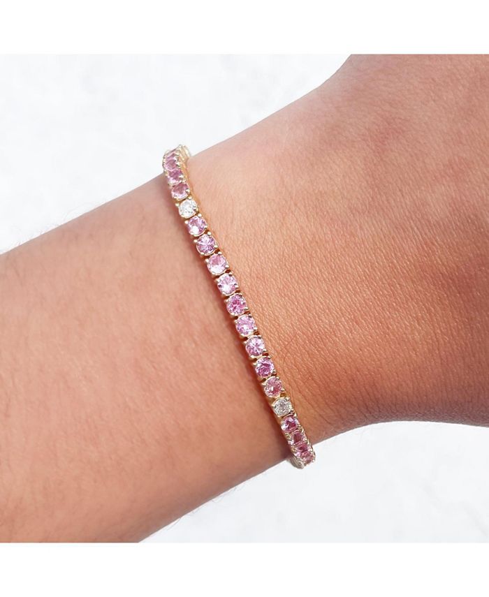 The Lovery Large Pink Sapphire and Diamond Bracelet - Macy's