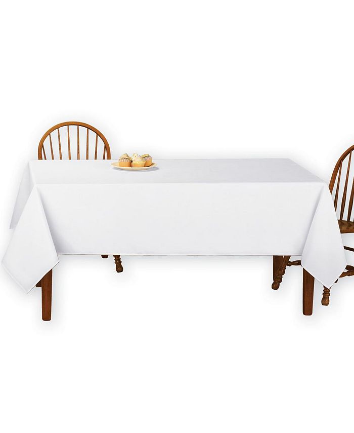 Collections Etc Basic Solid Color Rectangular Tablecloth Linen, 60" W x ...